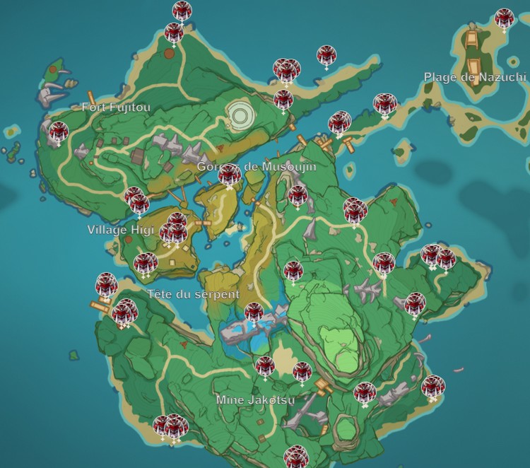Emplacements Nobushi Genshin Impact, où les trouver ? - topactualites.com
