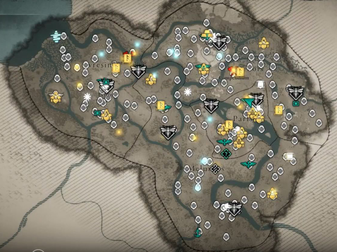 Emplacements des opales - Le Siège de Paris Assassin’s Creed Valhalla ...