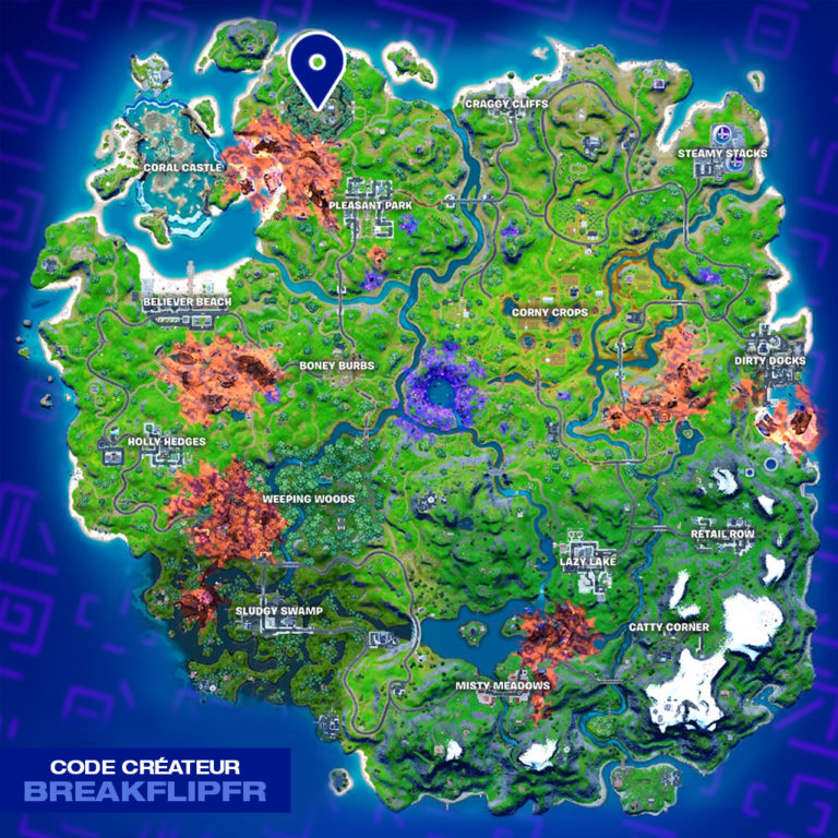 Emplacements des bocaux de vert feuille dans Fortnite saison 8 ...