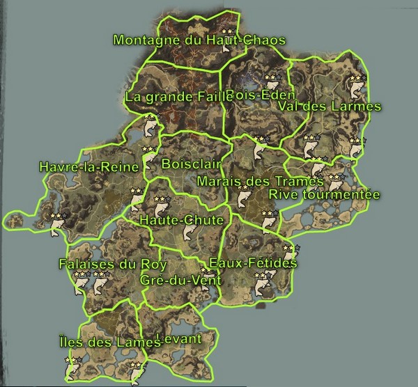 Emplacements zones de pêche dans New World - topactualites.com