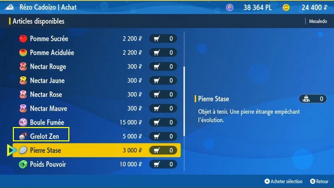 Emplacement Grelot zen Pokémon Écarlate et Violet, où la trouver ...