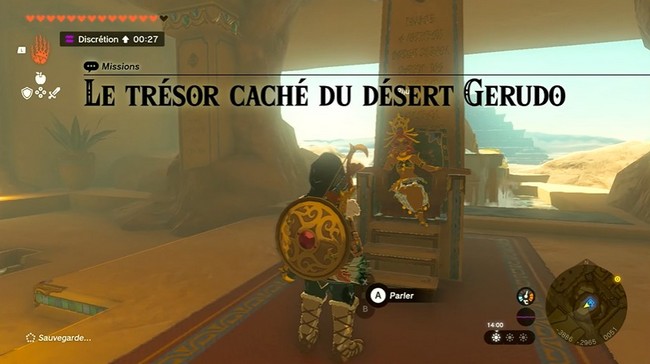 Mission "Le trésor caché du désert Gerudo" Zelda Tears of the Kingdom ...