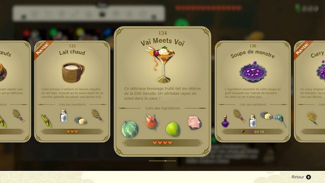 Recette Vaï Meets Voï Zelda Tears of the Kingdom, Comment le préparer ...